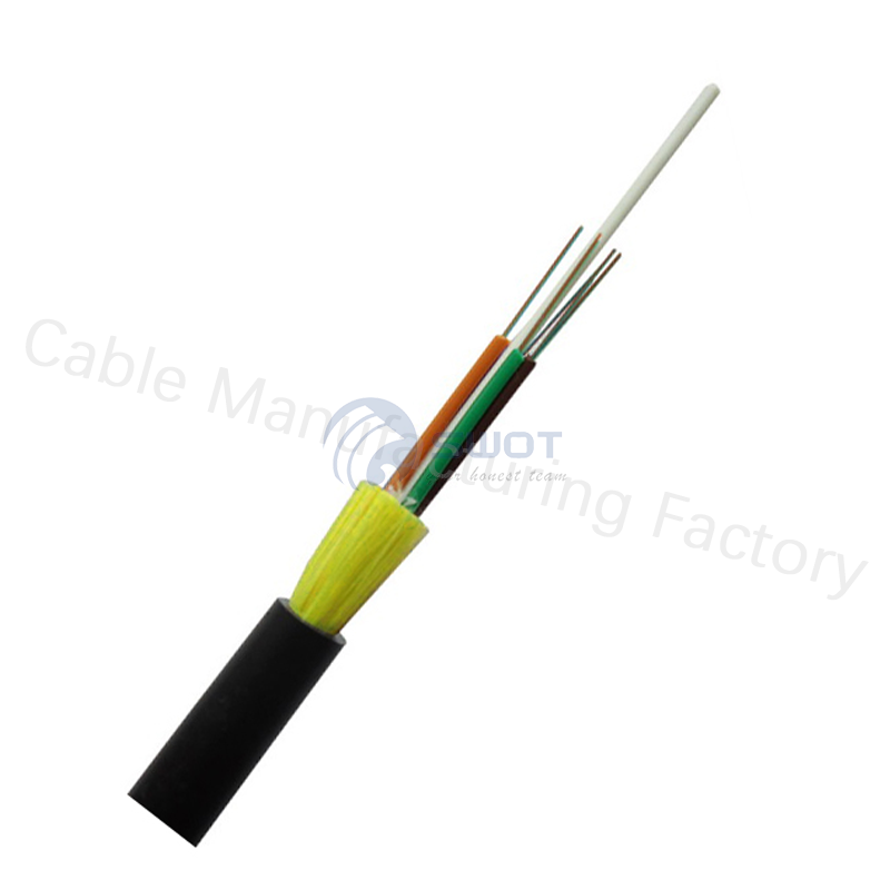 Outdoor Fiber Optic Cable ADSS 12F Single Sheath Span 100M - Buy ...