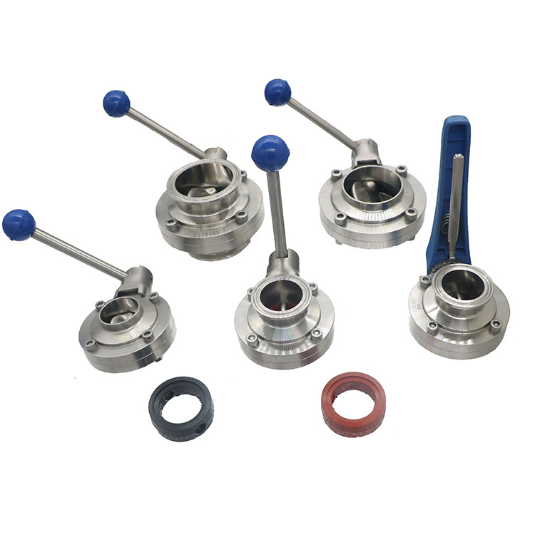 Sanitary Butterfly Valve with Multi Position Triggle Handle from China ...