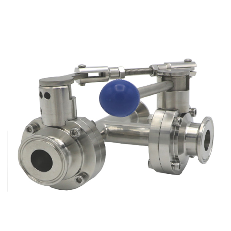 3 Way Butterfly Valves with linkage level from China manufacturer ...