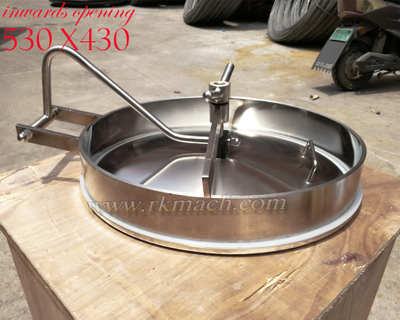 Oval Manhole Cover Elliptical Manway Inwards Opening for Pressure ...