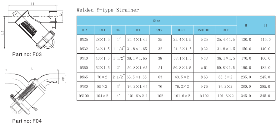 Sanitary Welded Y Type Strainer from China manufacturer - Wenzhou ...