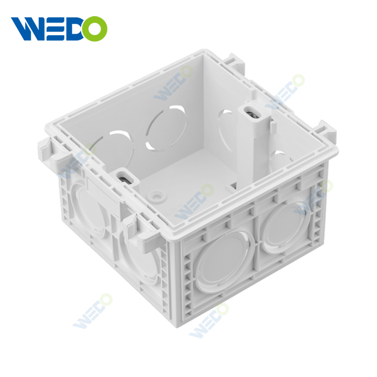 White Switch Box PVC Single Socket Junction Box Plastic Electrical ...
